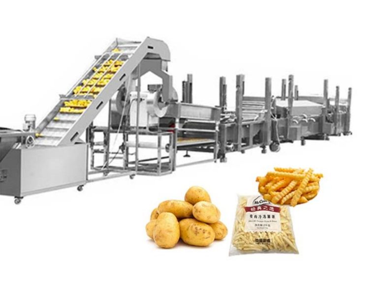 1000KG/H Automatic Frozen French Fries Production Line